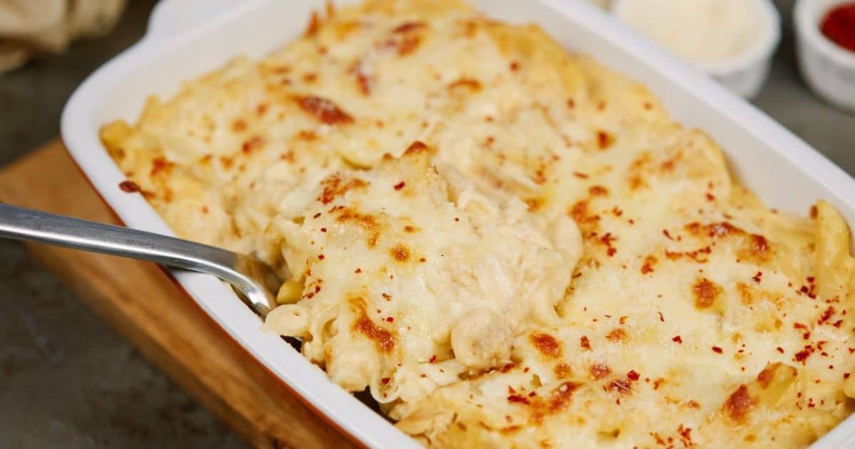 Chicken Cauliflower Pasta Bake Ready In 10 Mins Casserole Recipes