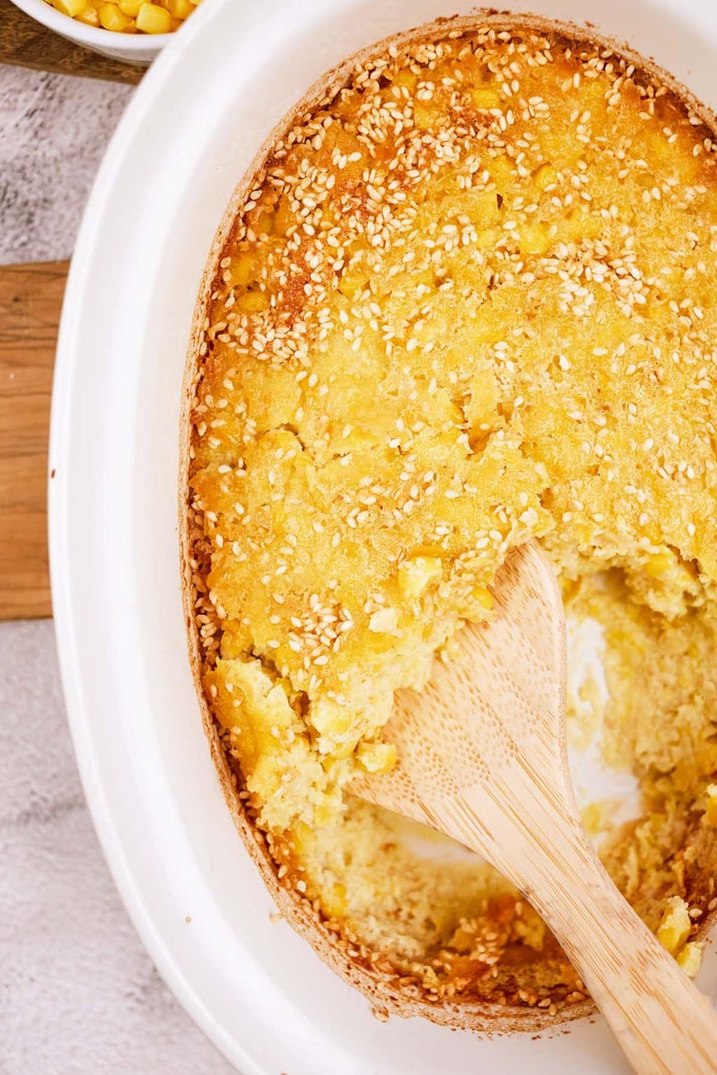 Honey Sesame Corn Pudding - Casserole Recipes