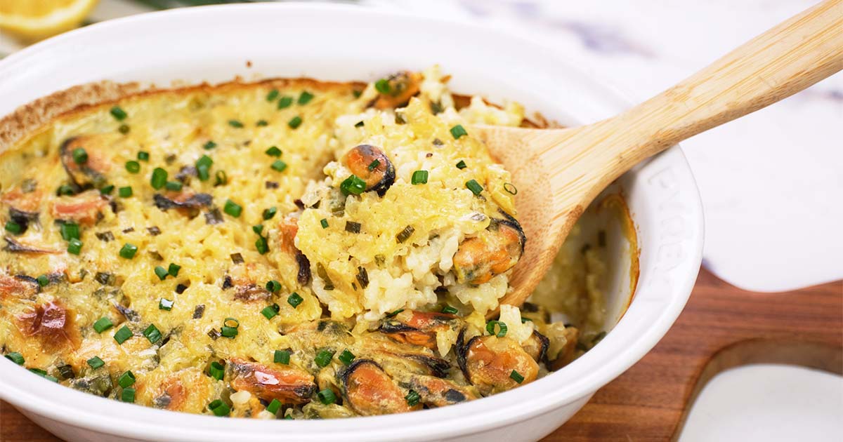 Greek Rice and Mussel Casserole - Casserole Recipes